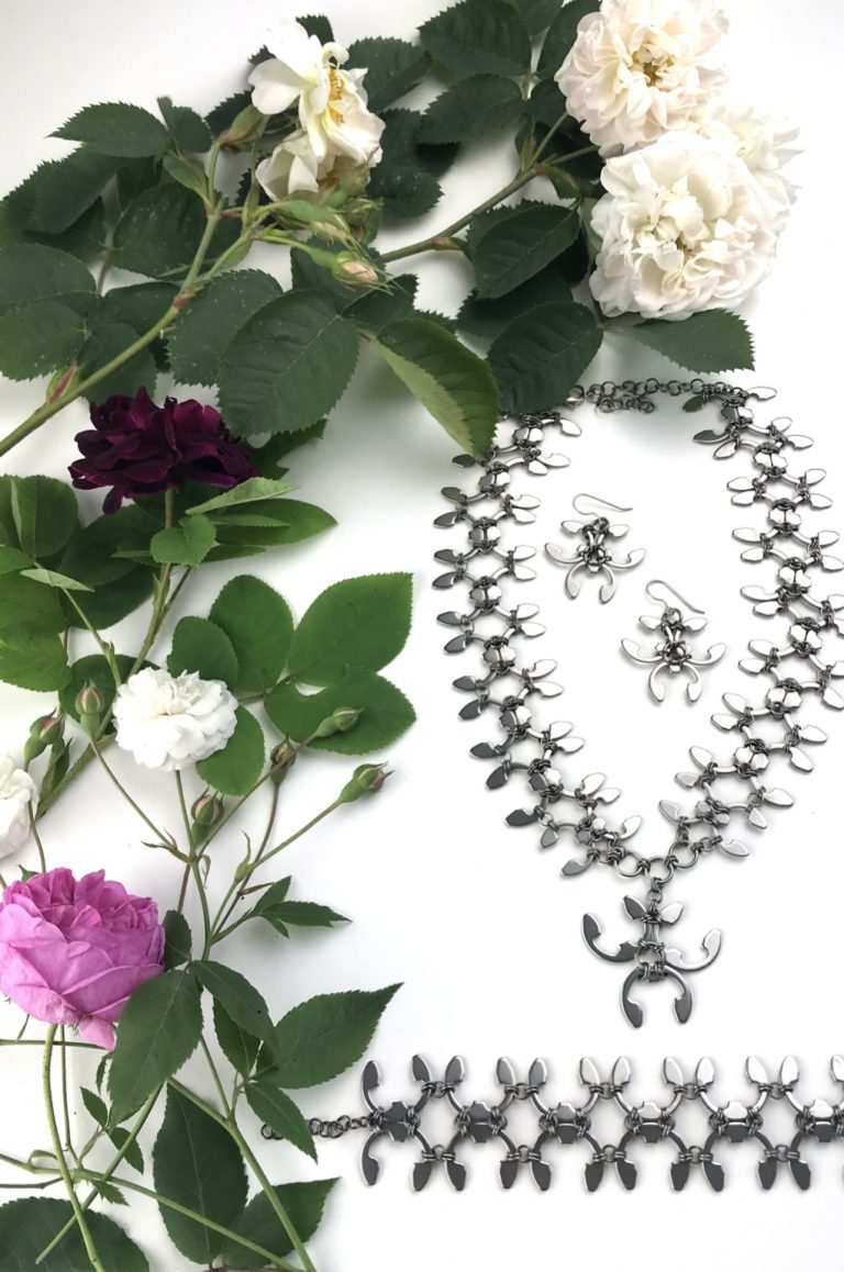 studio flowers: old roses (Rosa alba, Rosa gallica officinalis, moss ...